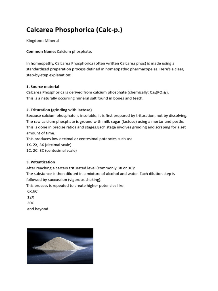 Calcarea phos | PDF | Homeopathy