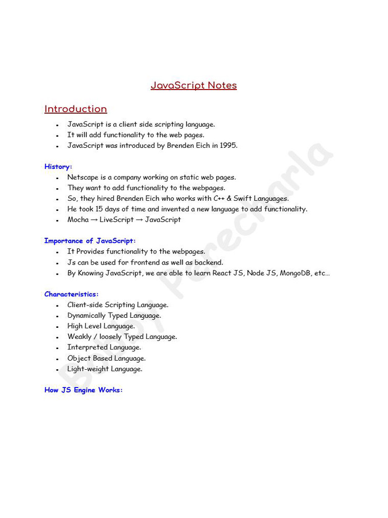 js note | PDF