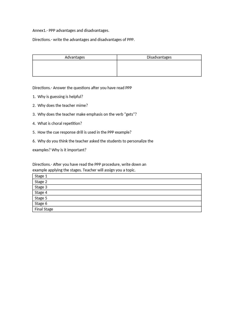 PPP Method: Pros and Cons Explained | PDF