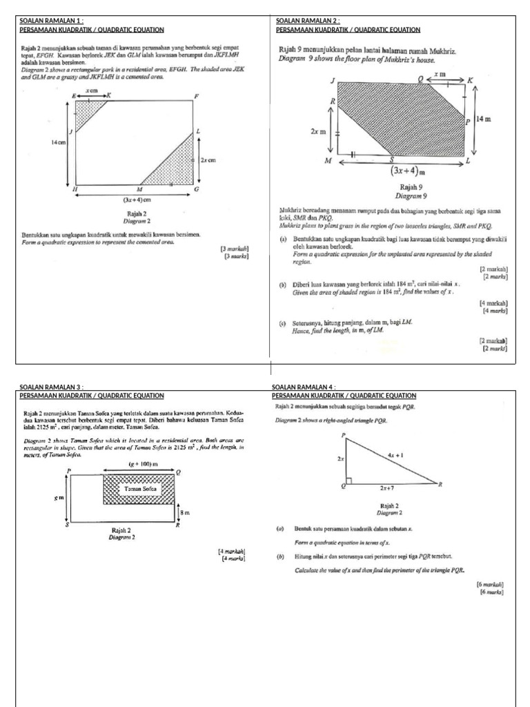 Soalan Ramalan Matematik SPM 2023 | PDF | Mathematics | Algebra