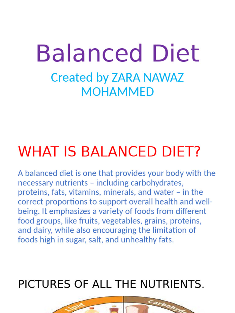 Understanding a Balanced Diet Essentials | PDF
