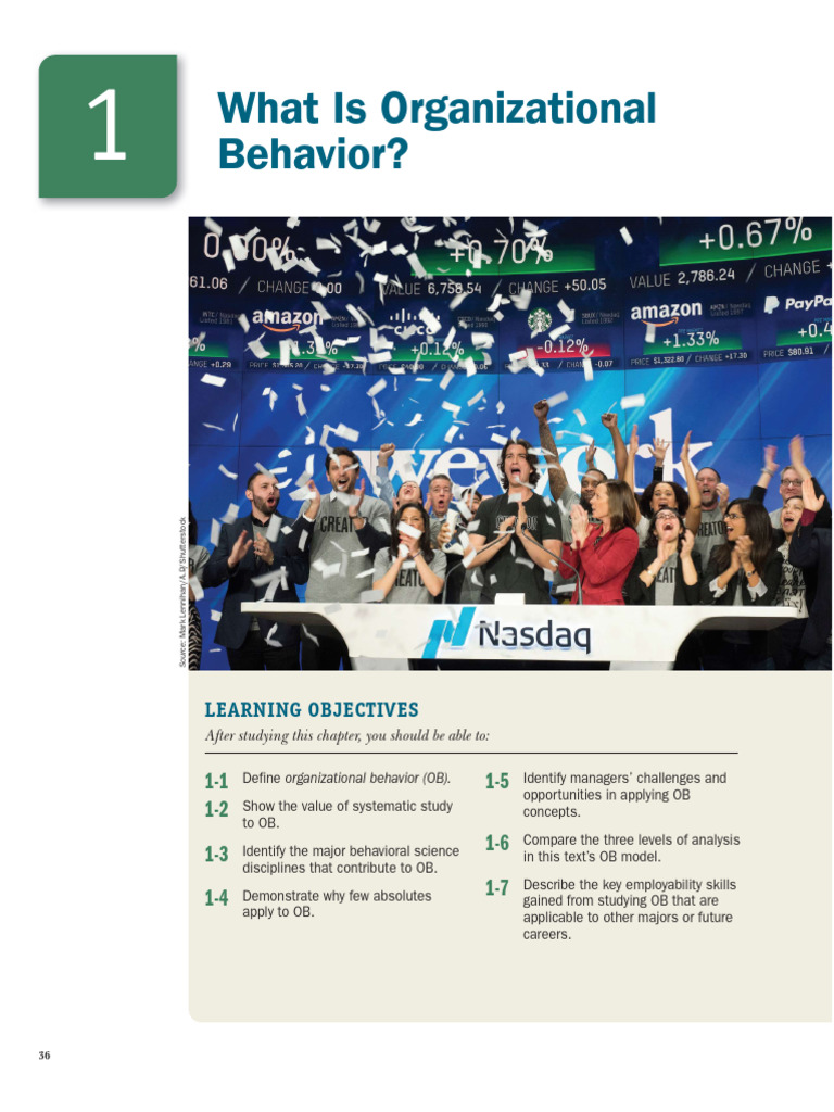 Chapter 1_1 What is Organizational Behavior (Book) | PDF | Skill | Evidence Based Medicine