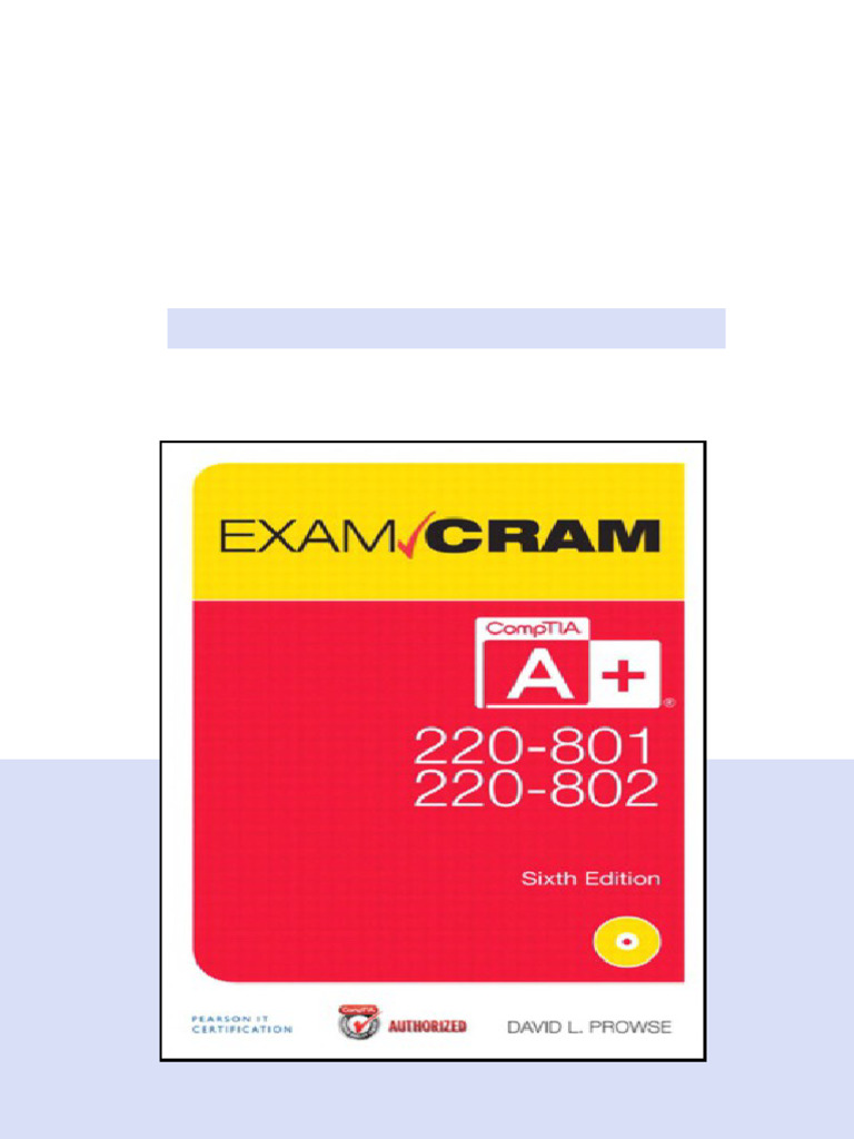 Comptia A 220801 And 220802 Exam Cram 6th Edition Prowse digital ...