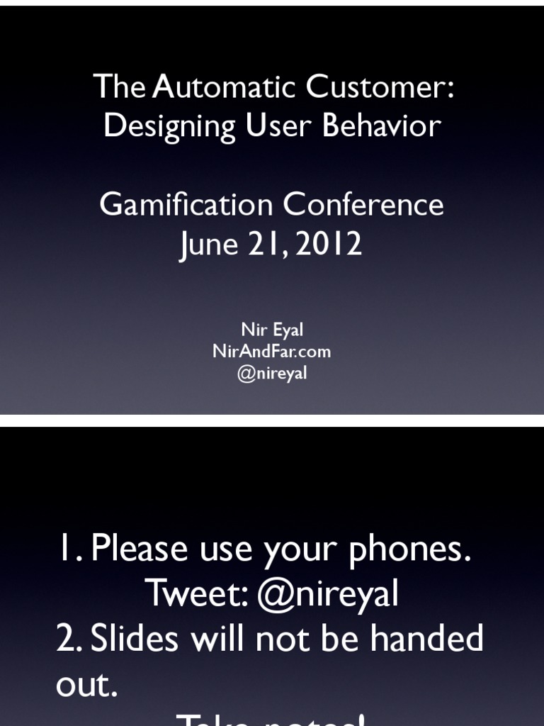 The Automatic Customer (Gamification Summit) | PDF | Twitter | Reward System