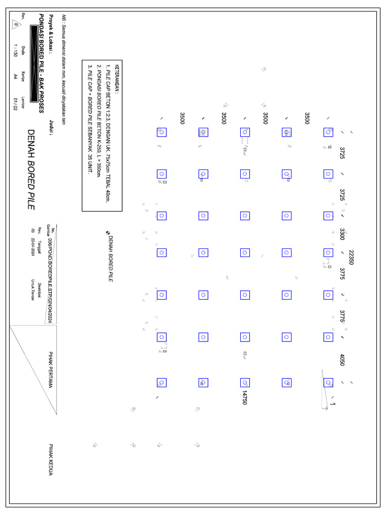 A1a Bored Pile + Pile Cap - STP GIN (2024) | PDF