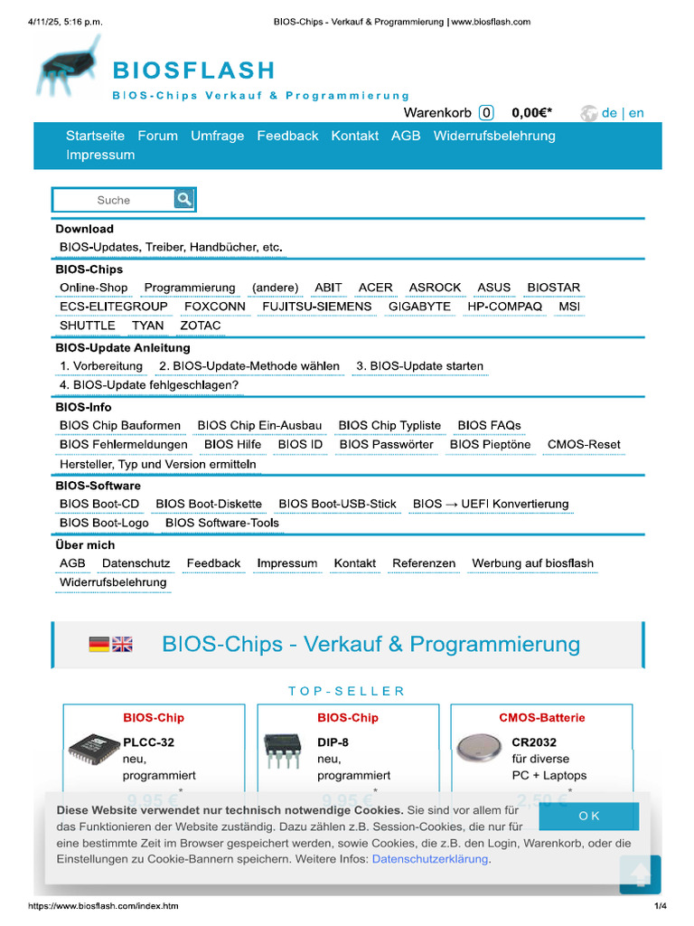 BIOS FLASH Venta Chips | PDF