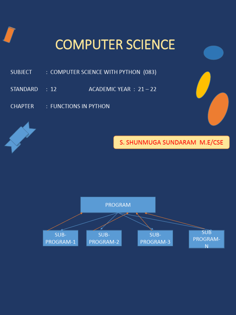 005 Function | PDF | Parameter (Computer Programming) | Scope (Computer ...