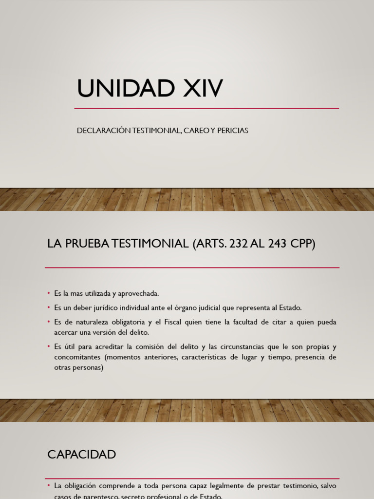Unidad Xiv Testimonial, Pericias, Careos, Reconoci_241003_220331 | PDF ...
