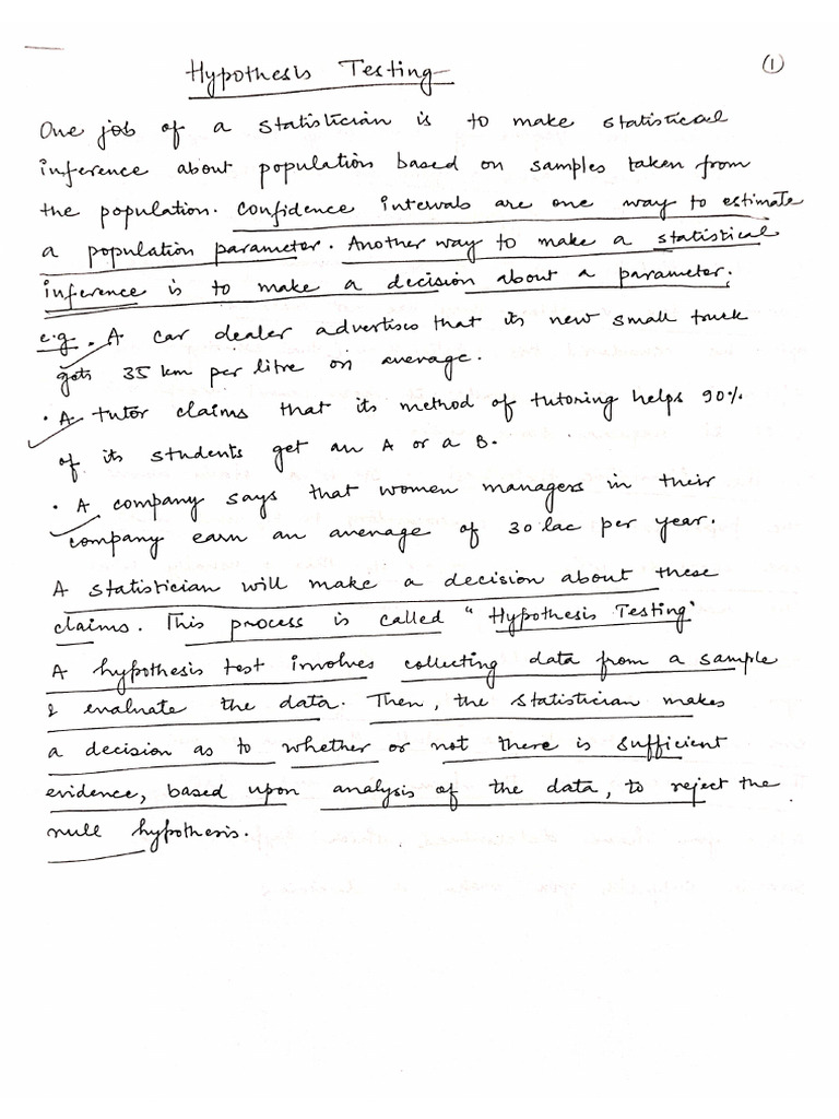 Hypothesis Testing | PDF