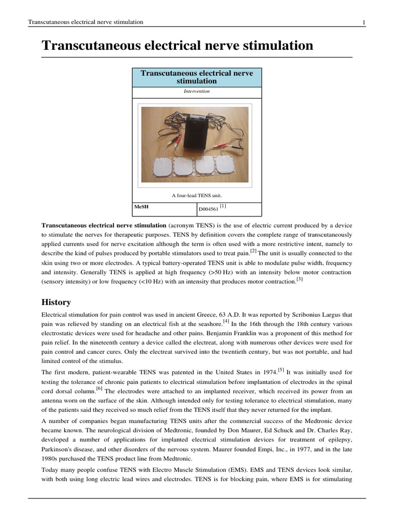 Tens | PDF | Symptoms And Signs | Pain