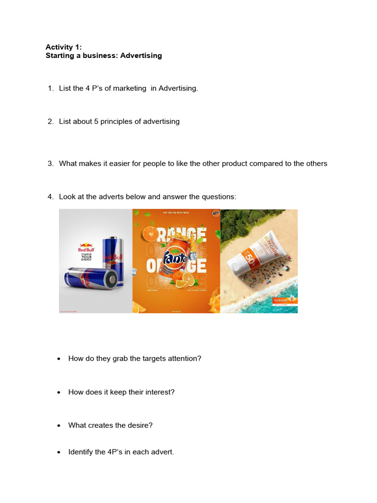 Gr7 EMS Activity-Advertisement | PDF
