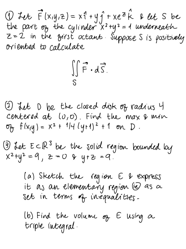 Practice Final Calc 3 | PDF