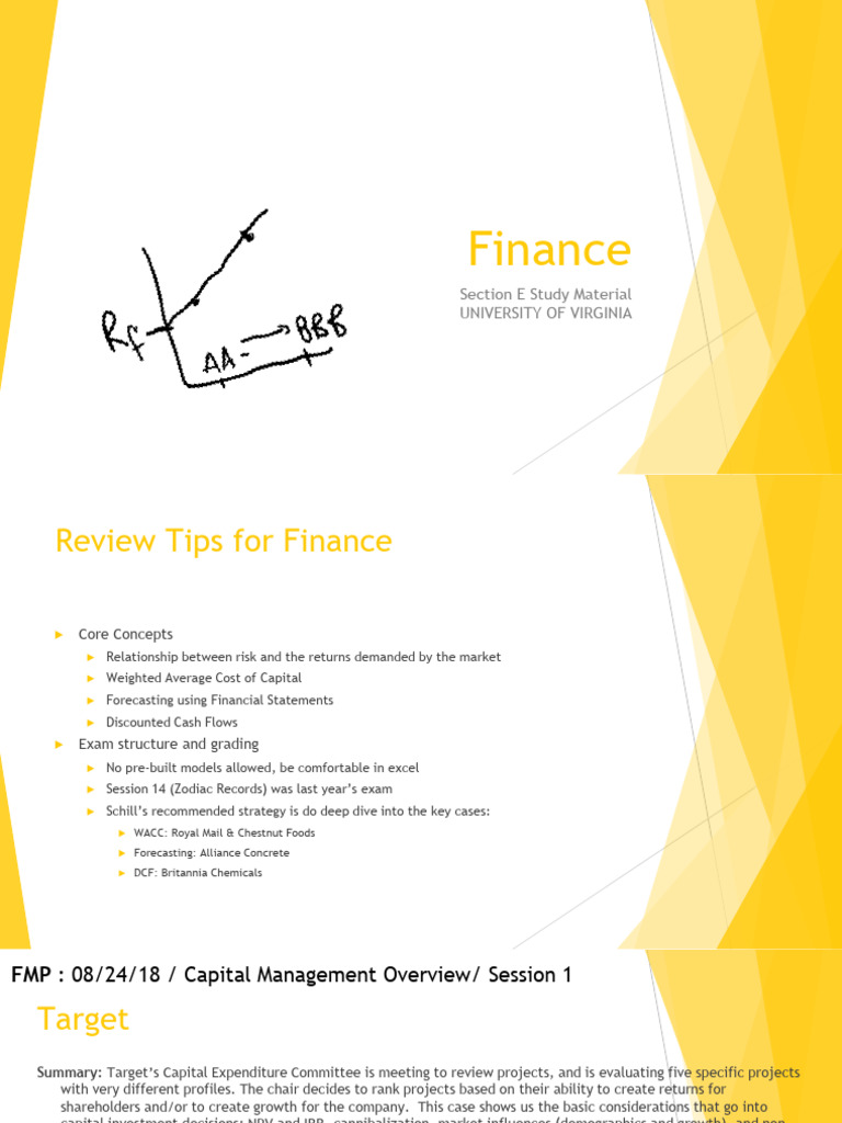 Finance Study Guide: Key Concepts & Tips | PDF | Capital Asset Pricing ...