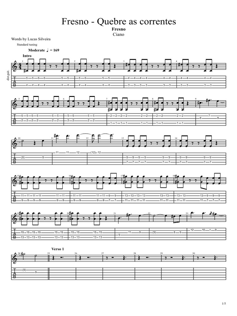 Fresno - Quebre as Correntes Lyrics | PDF
