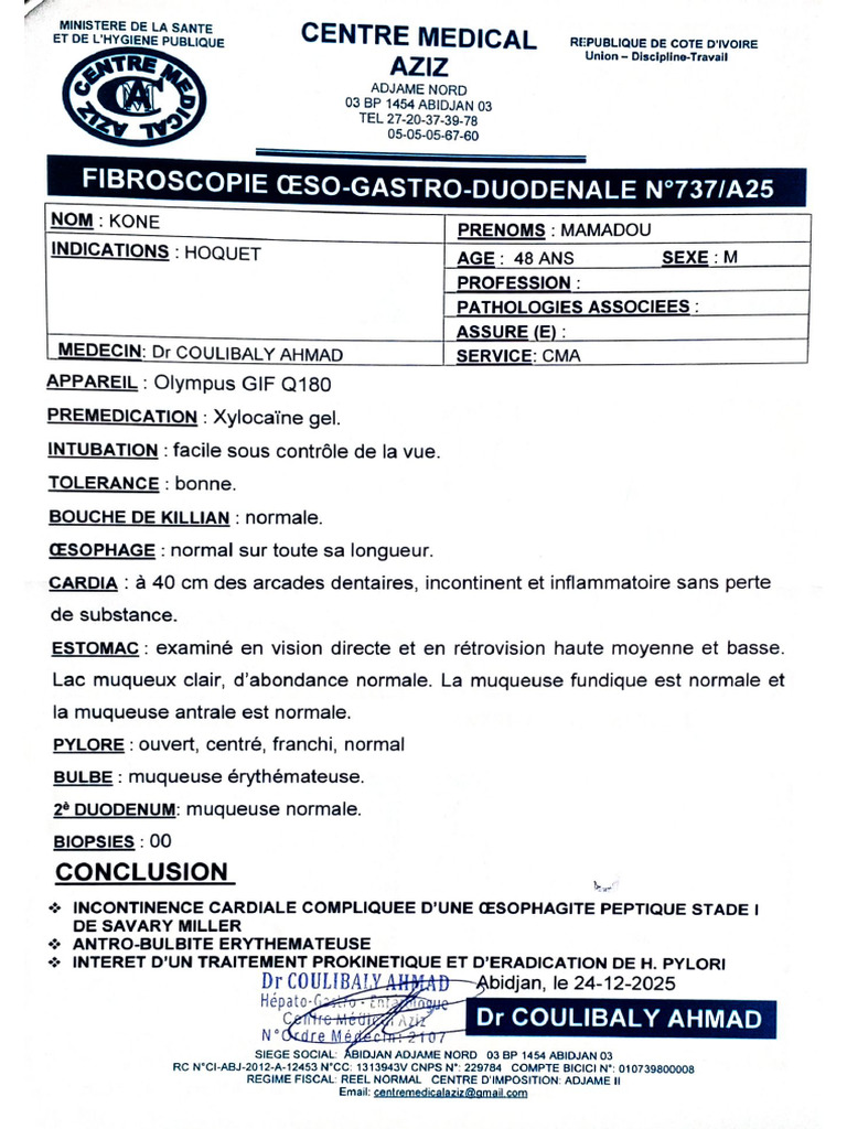Bilan Médical | PDF