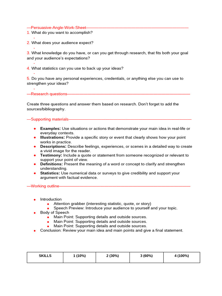 TTU - Public speech_ Modelo | PDF | Argument | Word