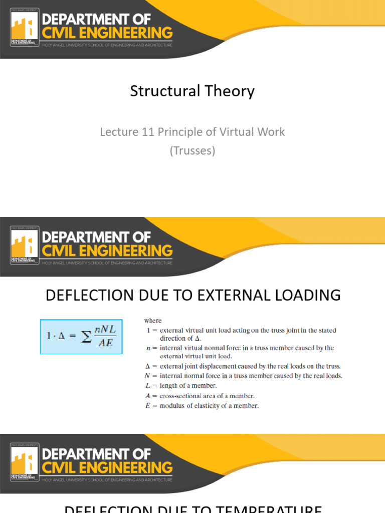 Truss Deflection Analysis Techniques | PDF | Truss | Structural Engineering