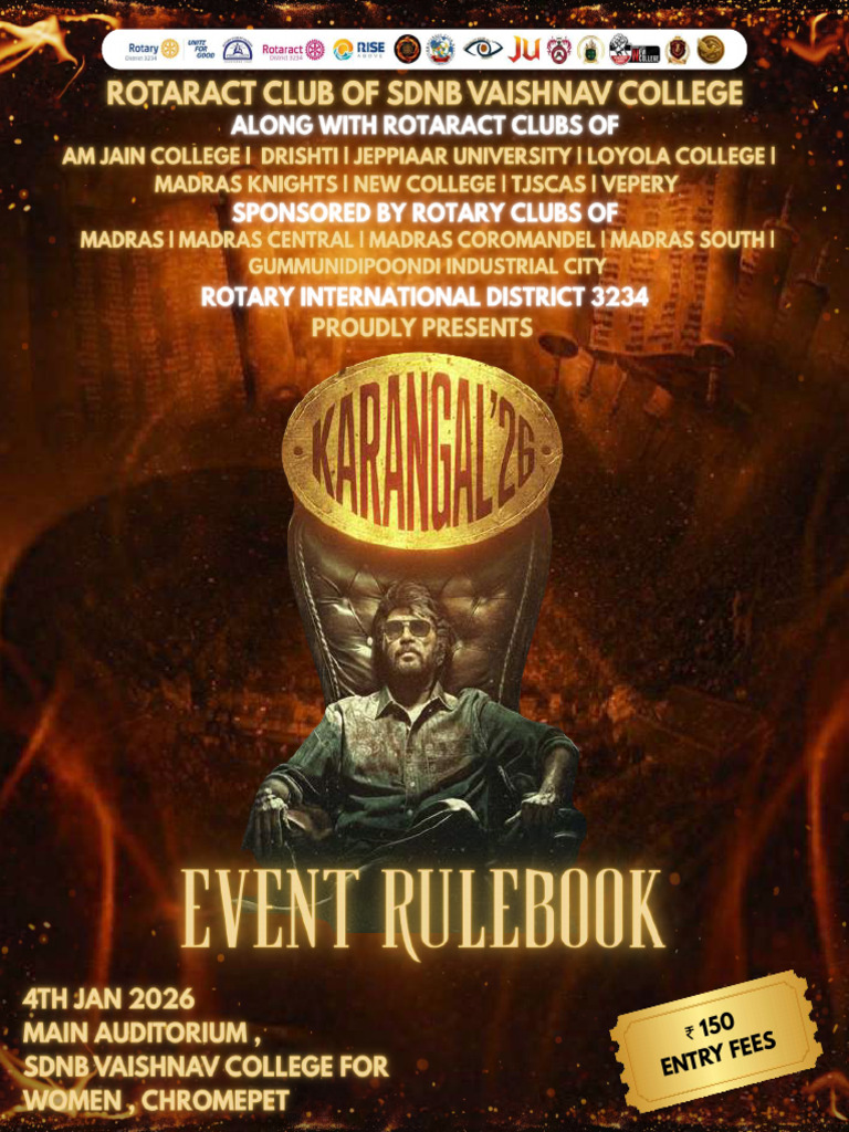 Entry Fees for Various Events | PDF