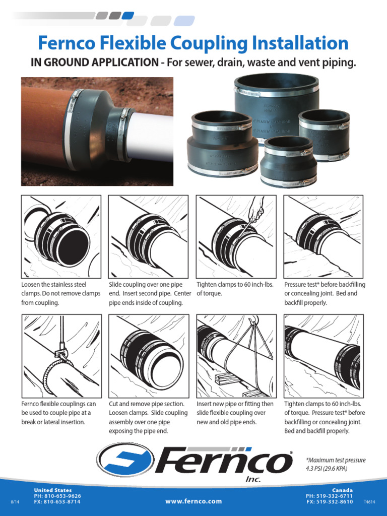 Fernco Flexible Coupling Guide | PDF