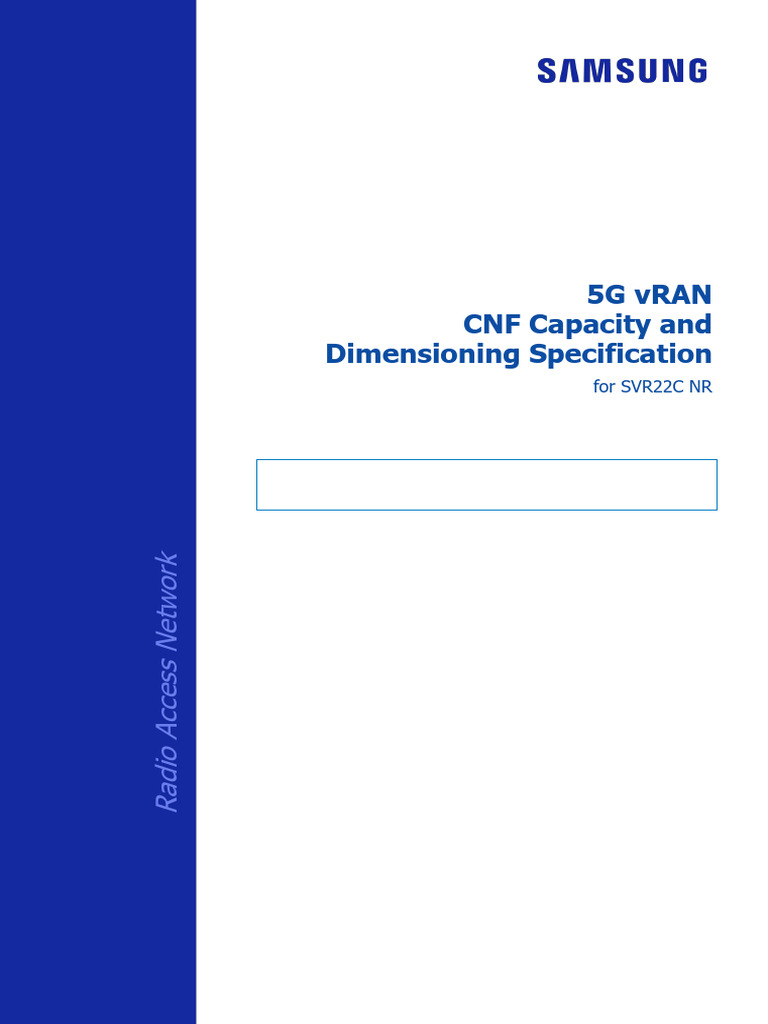 5G vRAN CNF Capacity Specs for SVR22C | PDF | Computing ...