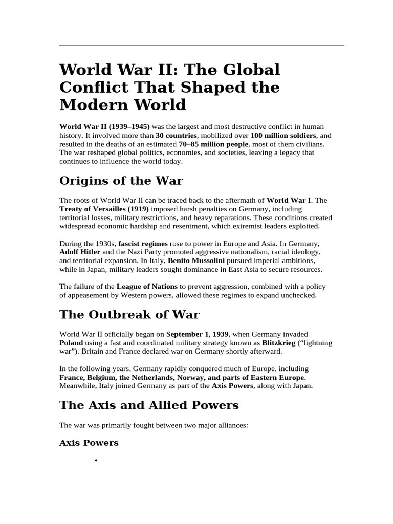 World War 2 | PDF | World War II | Axis Powers