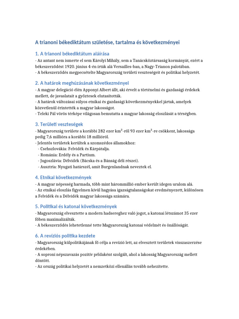 Trianoni Beke Teljes | PDF
