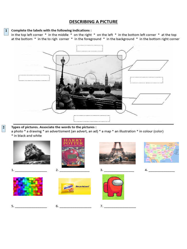 Picture Description and Analysis Guide | PDF