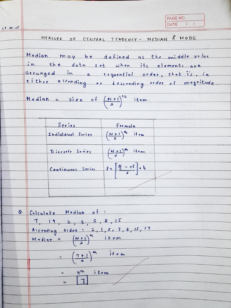 Median and Mode | PDF