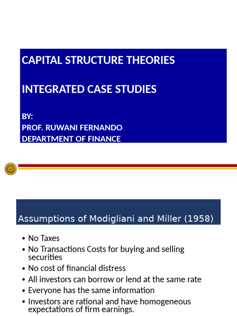 Capital Structure Theories Explained | PDF | Capital Structure | Money