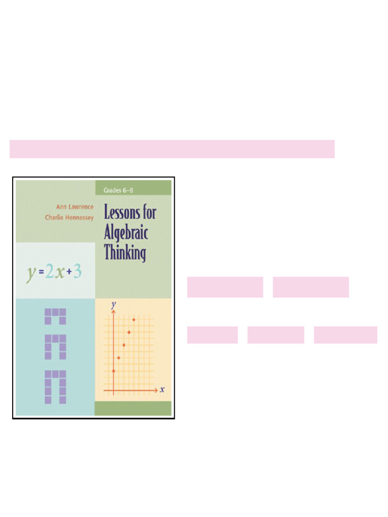 (Ebook) Lessons for Algebraic Thinking, Grades 6-8 by Charlie Hennessy ...