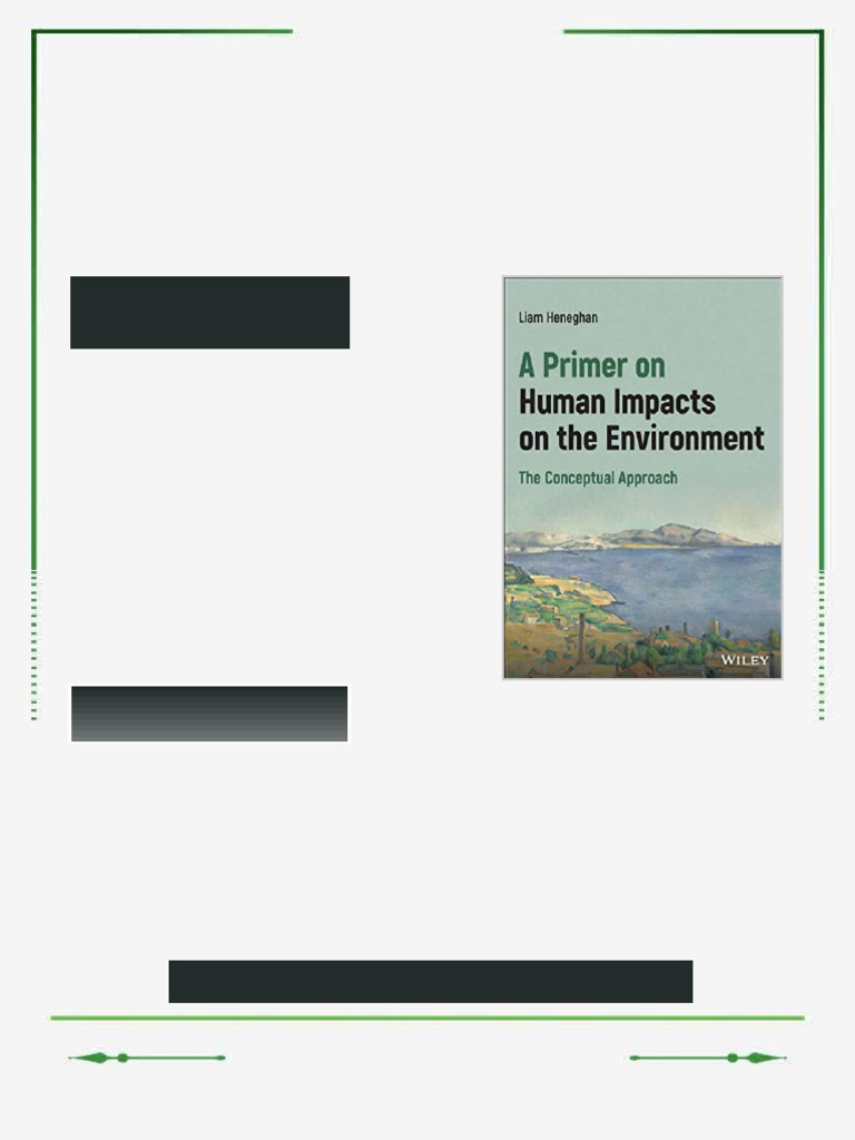 A Primer on Human Impacts on the Environment The Conceptual Approach ...