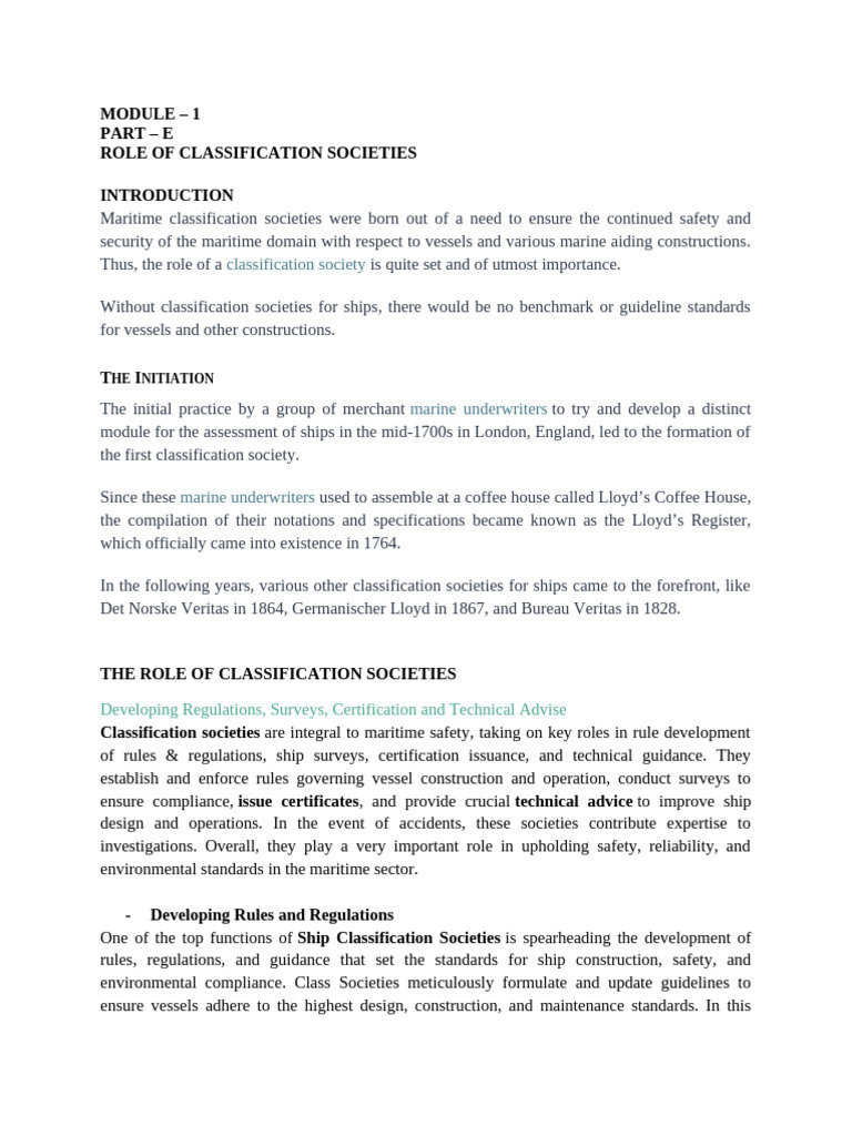 Module 1- Oms | PDF | Regulatory Compliance | Admiralty Law