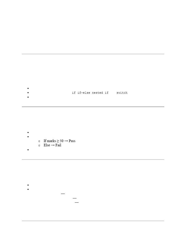 Lecture 05 - Conditional Statements and Control Flow | PDF | Control ...