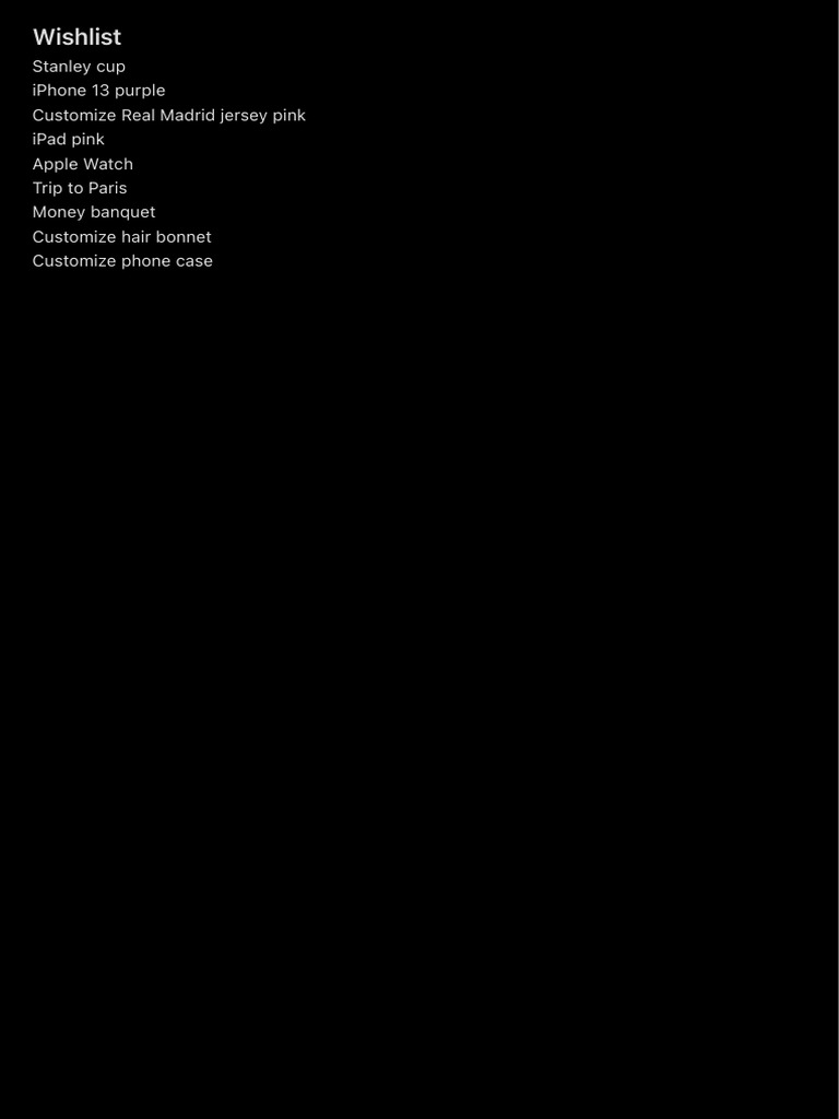 Wish List | PDF