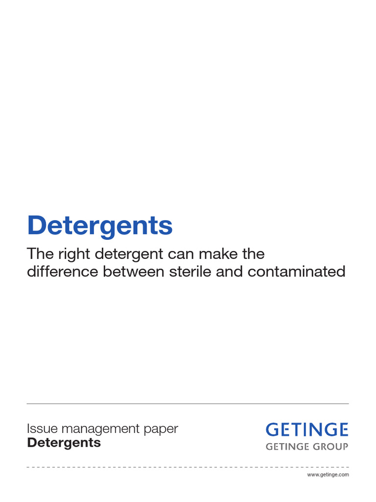 Issue Management Paper Detergents 20140822 | PDF | Detergent | Enzyme