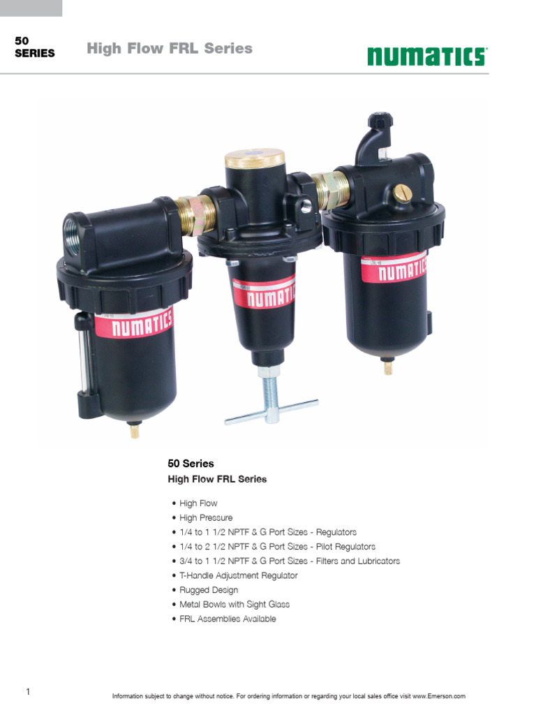 Numatics High Flow Series 50 | PDF | Pressure