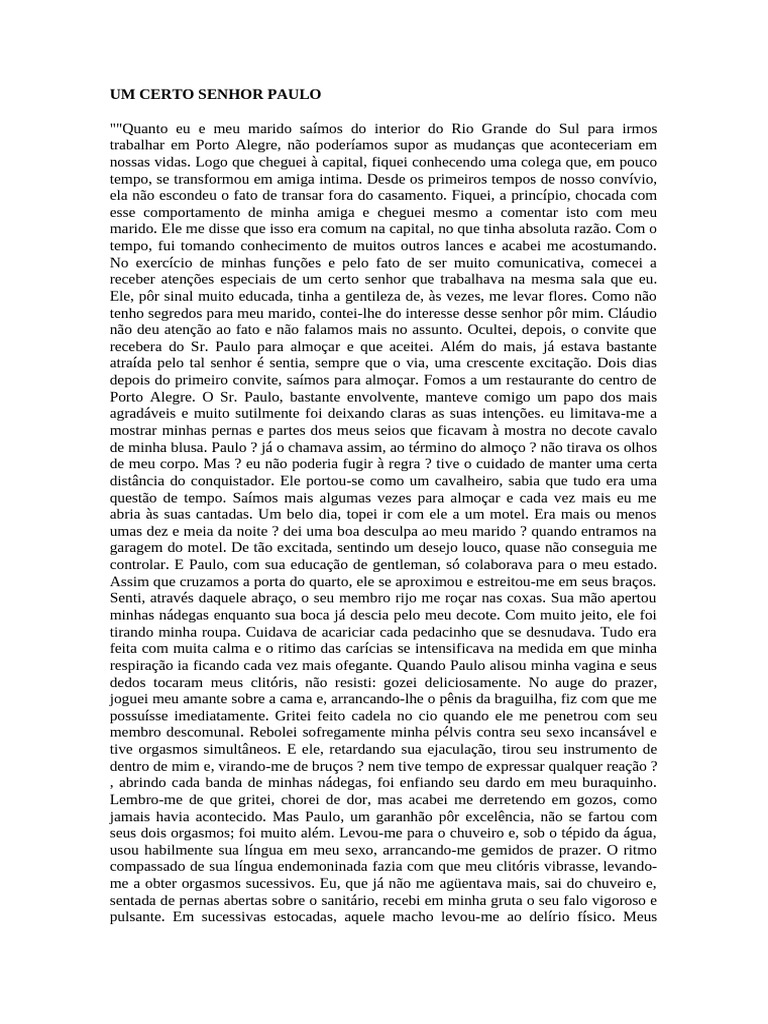 Um Certo Senhor Paulo | PDF | Orgasmo | Sexualidade humana