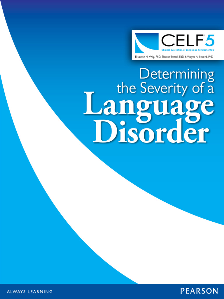 Celf 5 Determining The Severity of A Lang Disorder Can | PDF ...