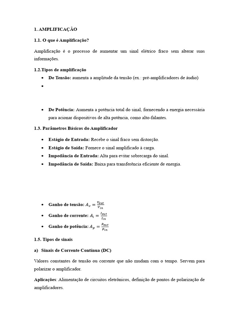 Resumo Supremo-Electrônia (Saide) | PDF | Amplificador operacional | Eletrônicos