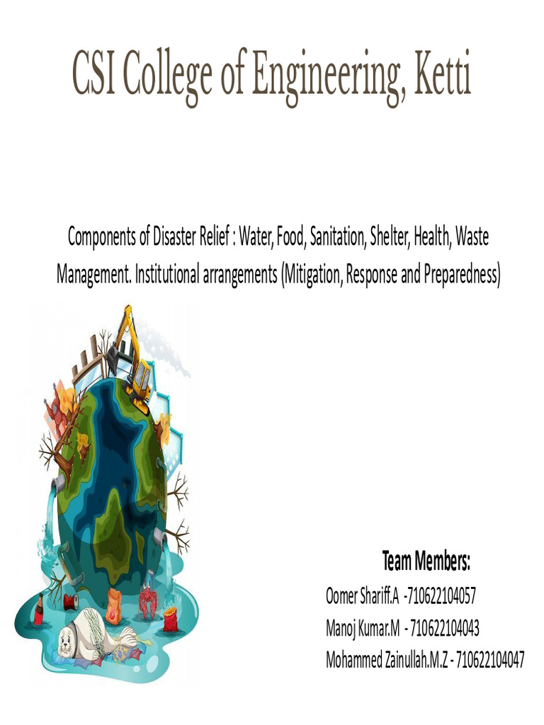 Components of Disaster Relief - A4 | PDF | Emergency Management ...