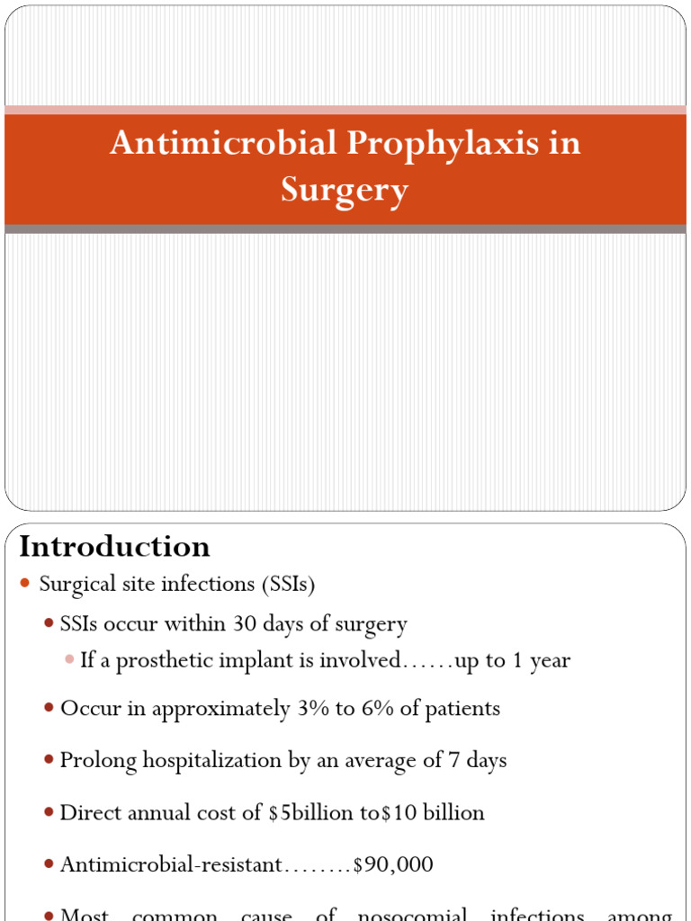 surgical prophylaxis | PDF | Surgery | Methicillin Resistant ...