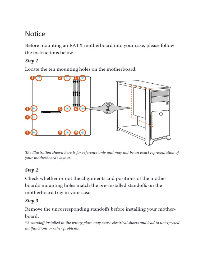 EATX Motherboard Installation Guide | PDF