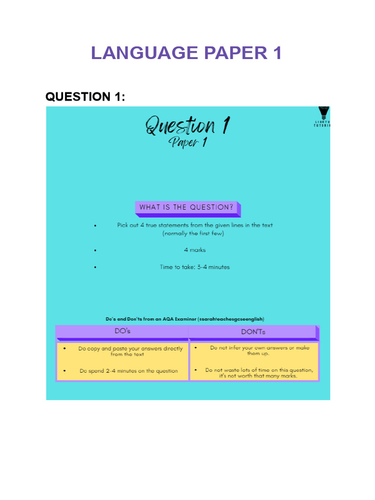 Light Up Hub Language Grade 9 | PDF