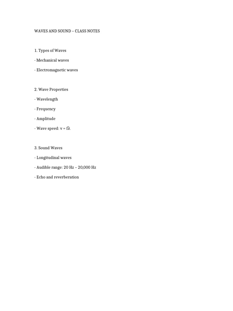 03 Waves and Sound | PDF