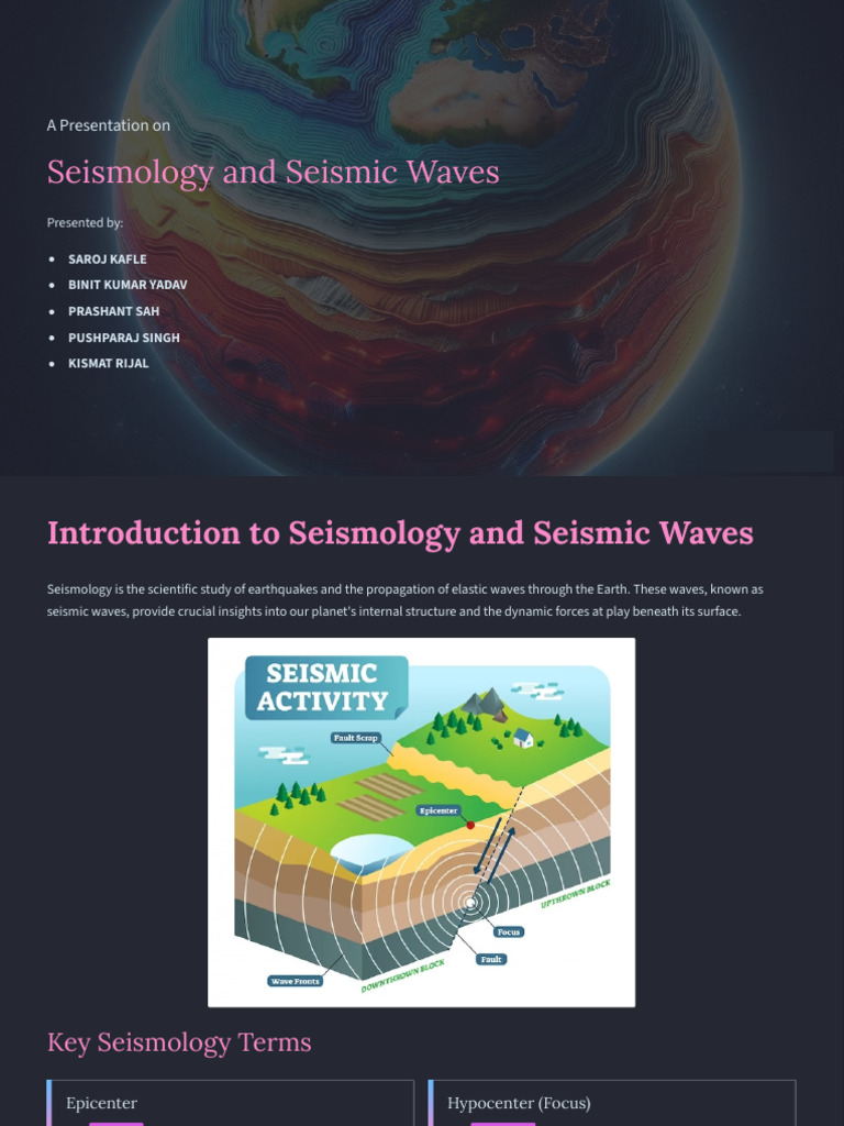 Seismid Wave Presentation PDF | PDF | Seismology | Earthquakes
