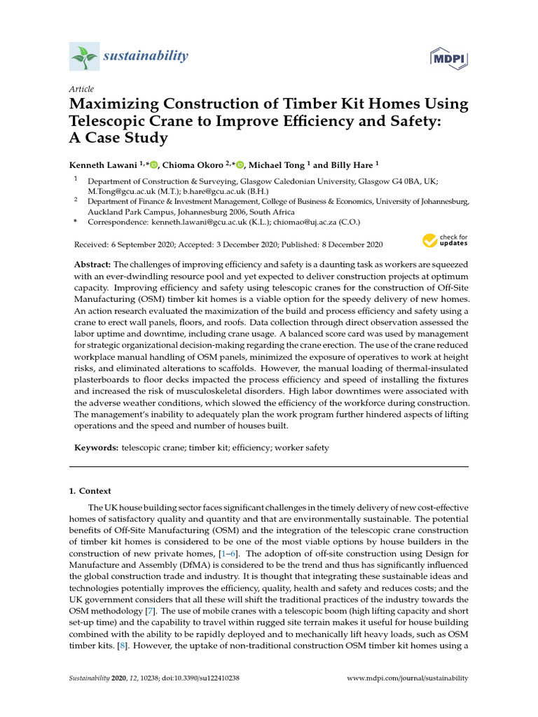 Enhancing Timber Home Construction Efficiency | PDF | Safety ...