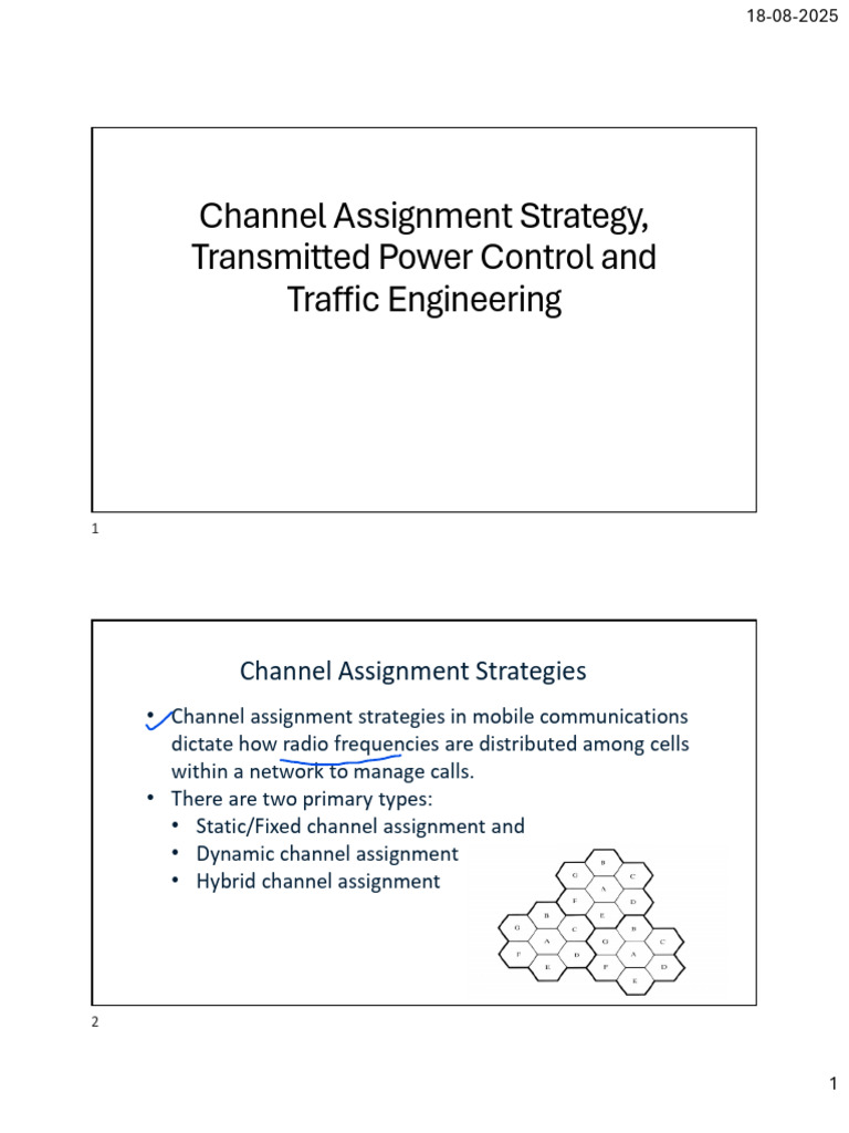 Channel Assignment and Power Control Strategies | PDF | Feedback ...