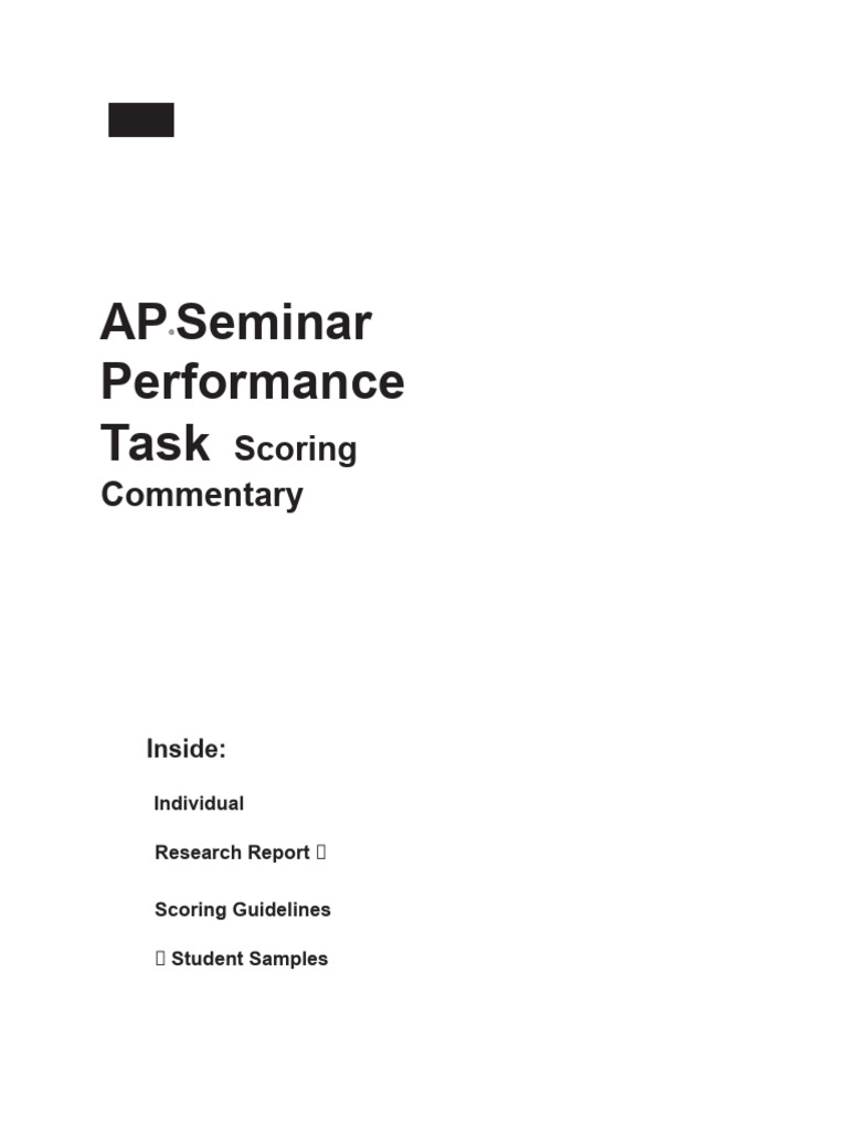 AP Seminar Scoring IRR | PDF | Citation | Bibliography