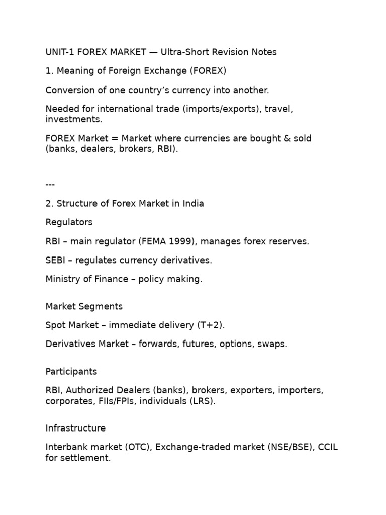 Forex Market Overview and Key Concepts | PDF | Foreign Exchange Market ...