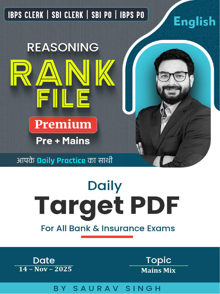 14th Nov - Mains Mix Set Rank File 2025 (English Medium) | PDF | Air ...